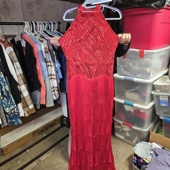 Dresses | Glamorous Scarlet Halter Gown | Poshmark